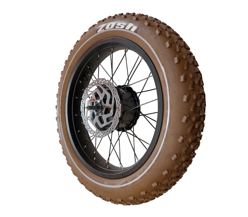 Complete Motorized Wheel 750W ZOSH Brown Tire | Zosh